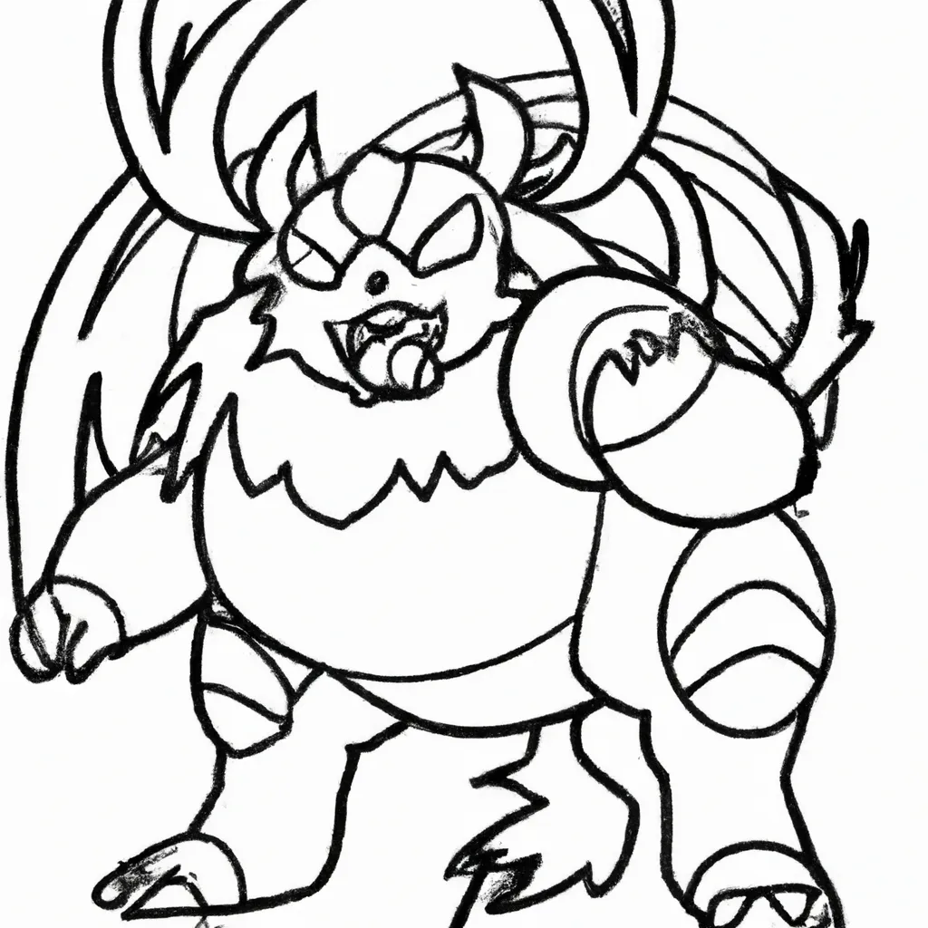 10 Desenhos de Pokémon Emboar para Imprimir e Colorir