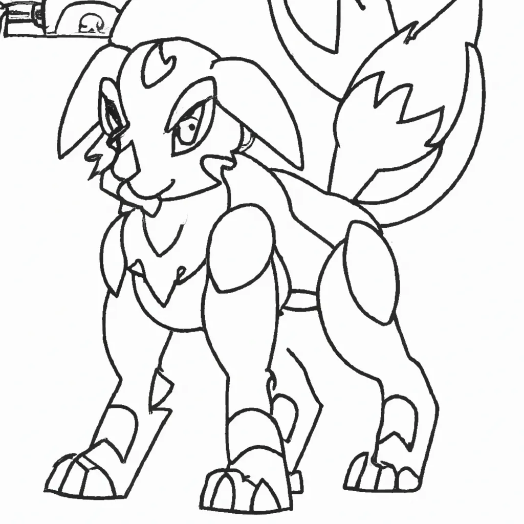7 Desenhos de Pokémon Houndoom para Imprimir e Colorir
