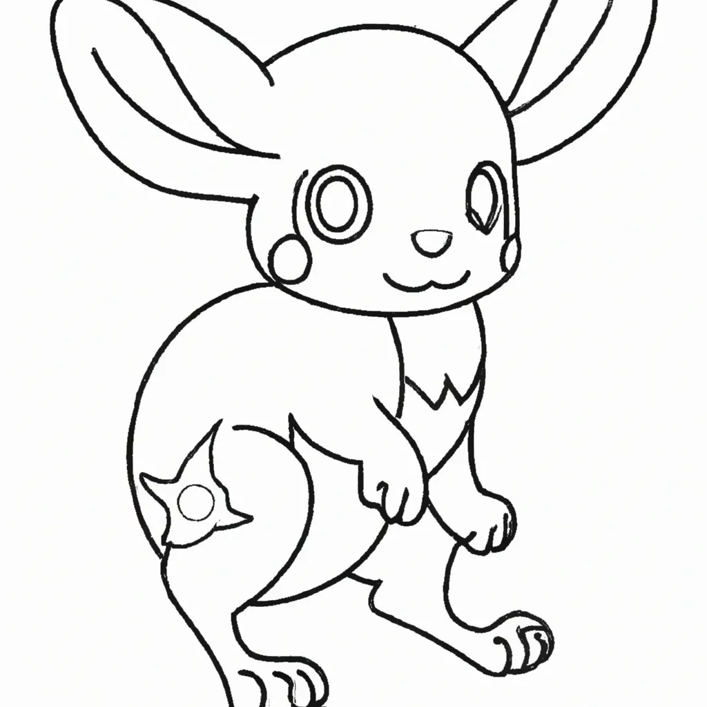 Desenhar Minccino: 7 Modelos para Imprimir e Colorir!