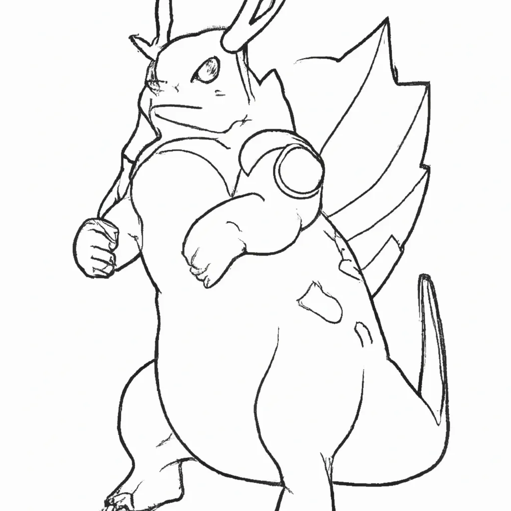 Desenhar Nidoking: 7 Passos Simples para Imprimir e Colorir!