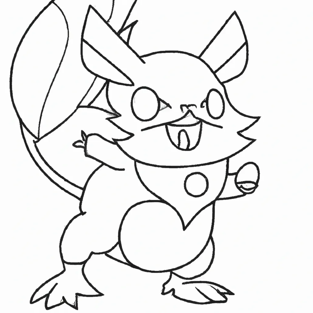 10 Desenhos de Pokémon Raticate para Imprimir e Colorir