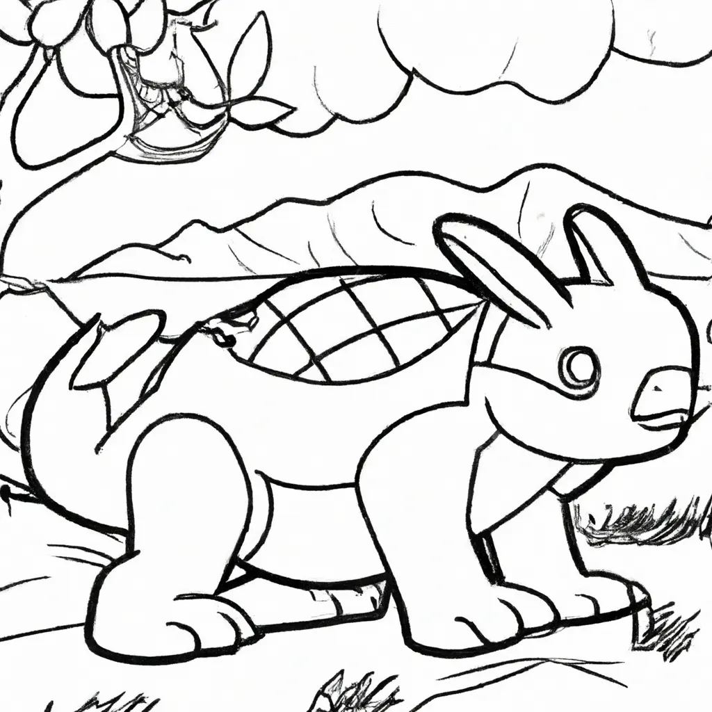Desenhos de Pokémon Sandshrew para Imprimir e Colorir