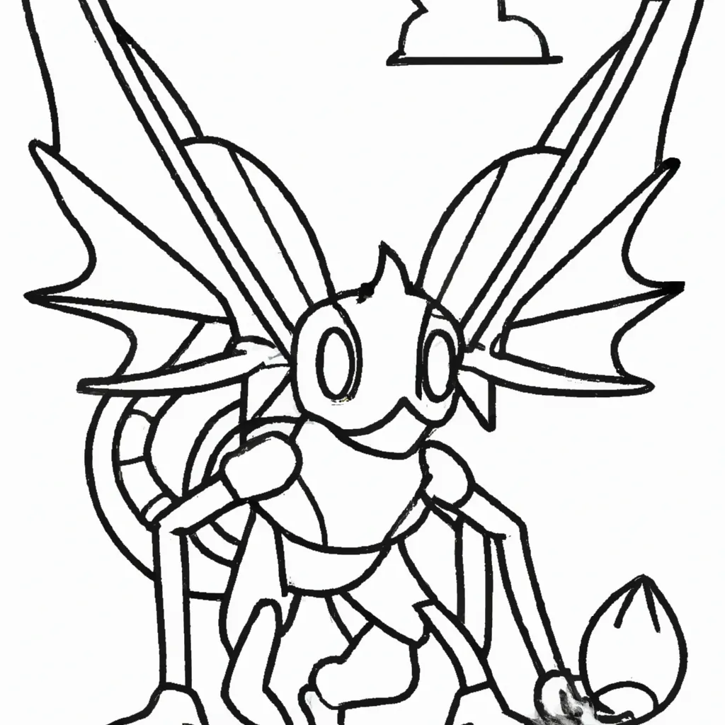 Desenhos de Pokémon Scyther para Imprimir e Colorir