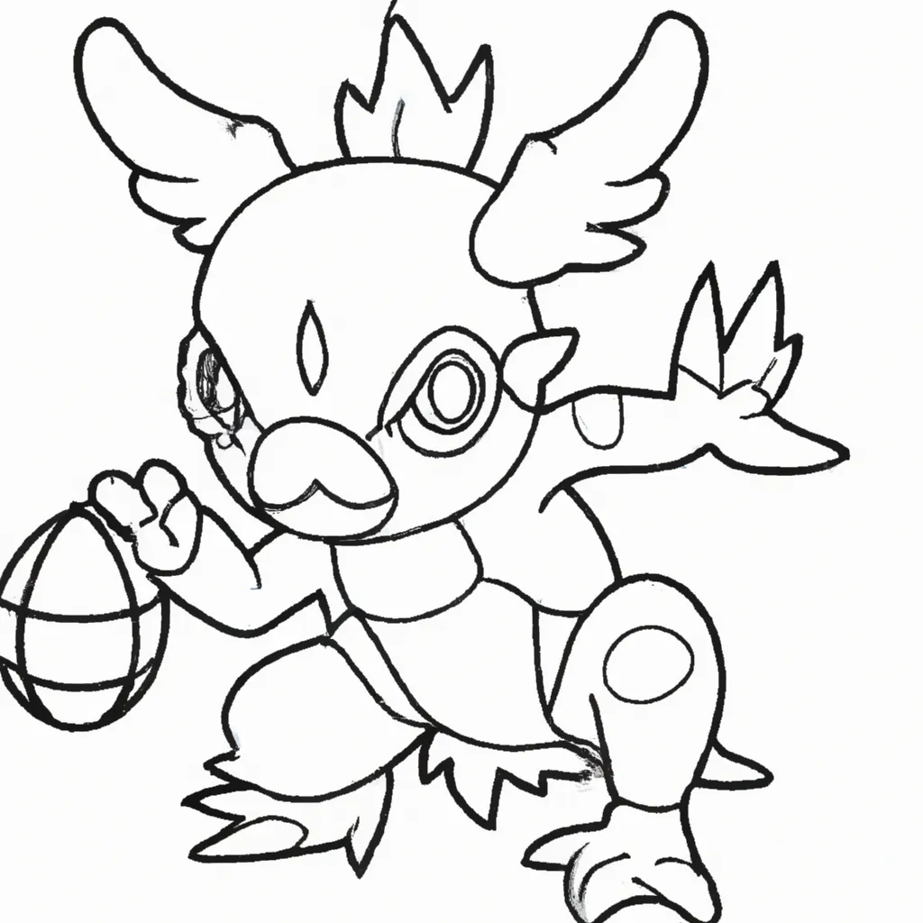 Desenhos de Pokémon Simipour para Imprimir e Colorir