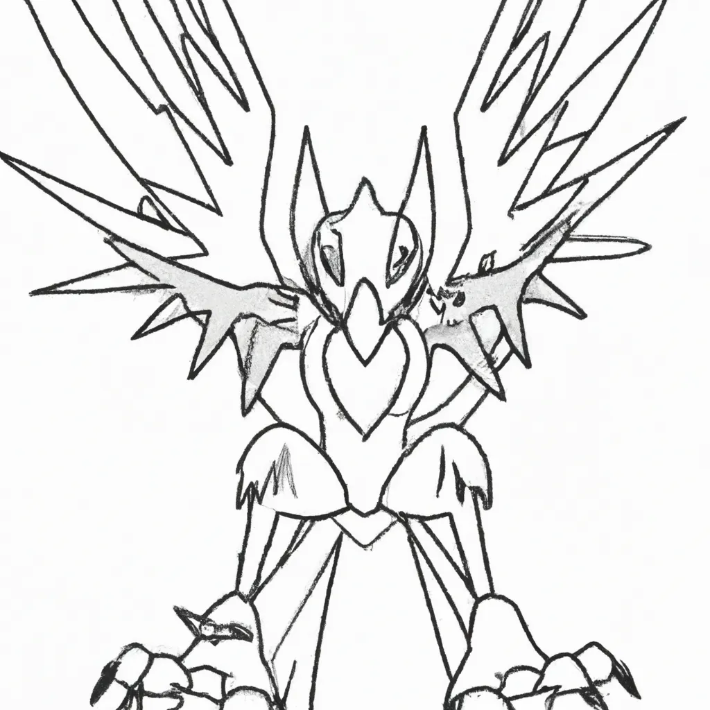 Desenhos de Pokémon Yveltal para Imprimir e Colorir