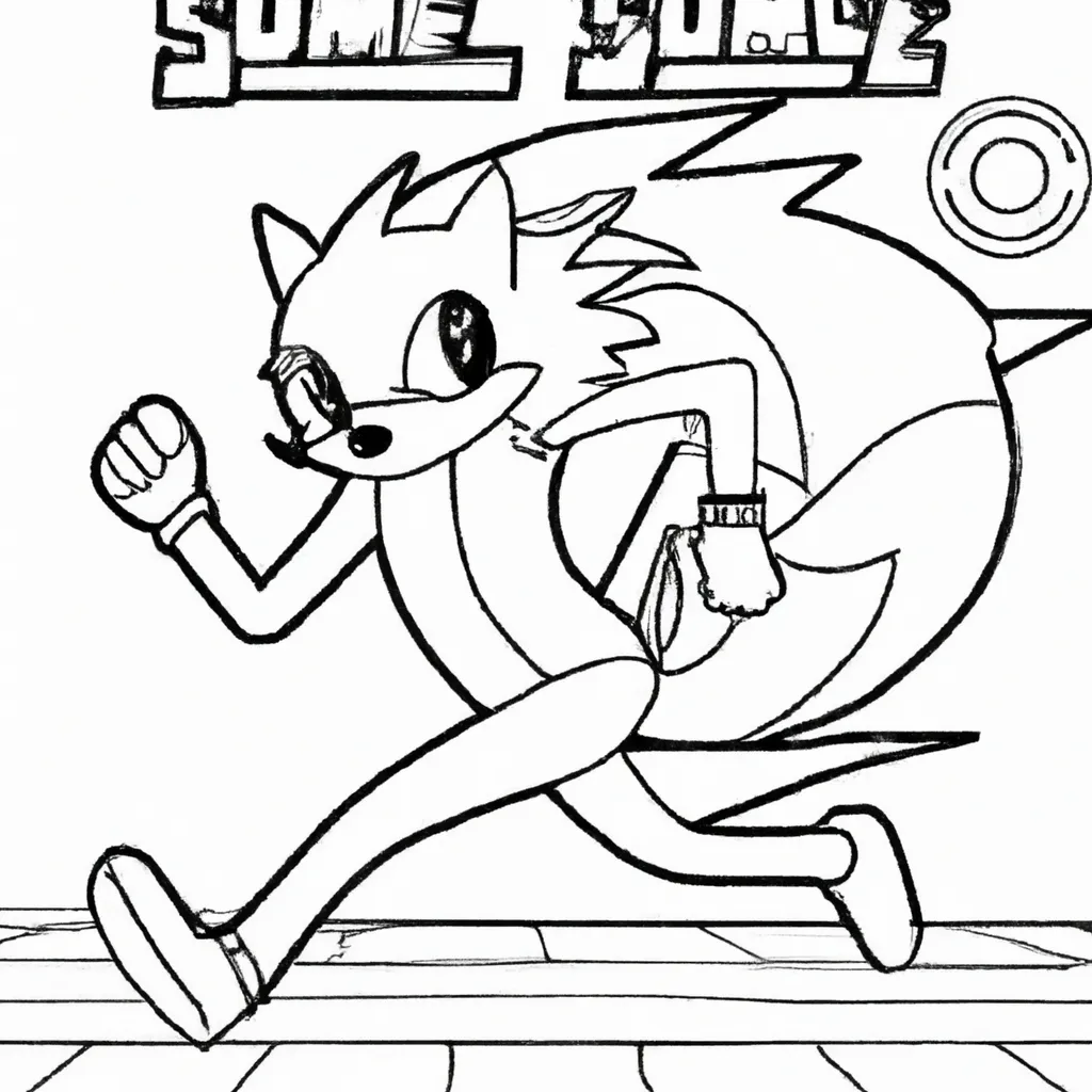 7 Desenhos do Sonic Correndo para Imprimir e Colorir