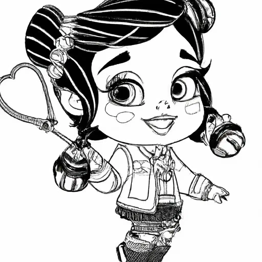 10 Desenhos de Vanellope Von Schweetz para Imprimir e Colorir
