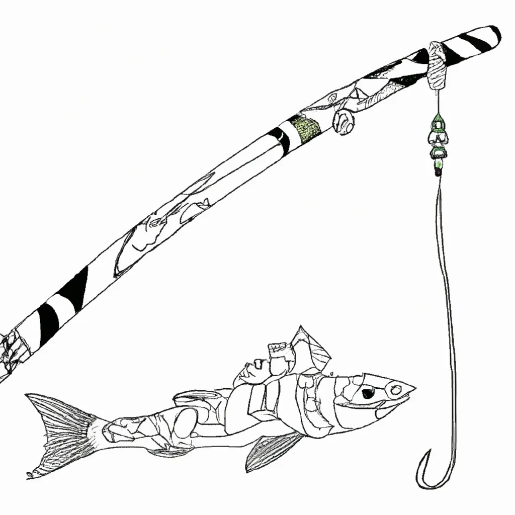 7 Desenhos de Vara de Pescar para Imprimir e Colorir