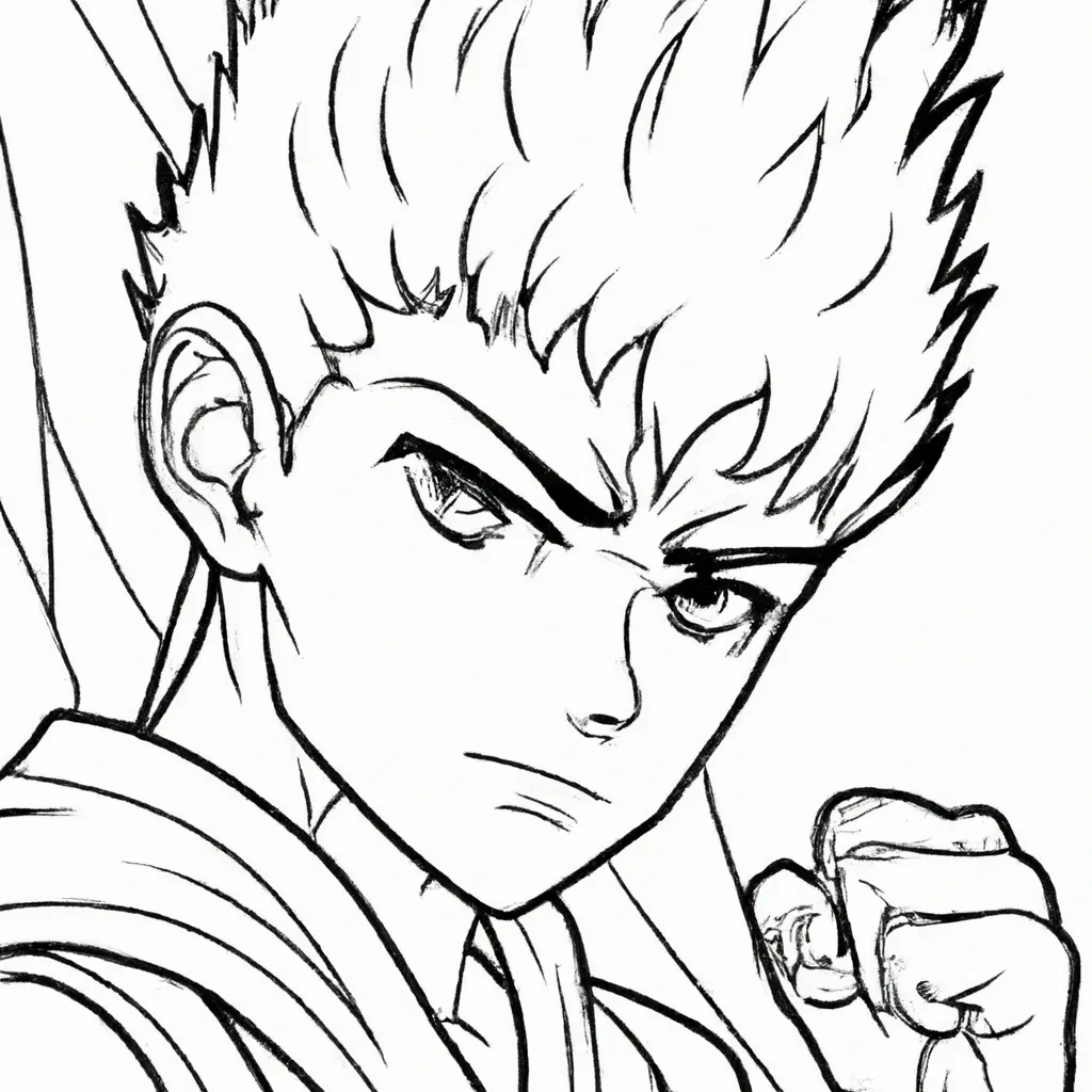 10 Desenhos de Yusuke Urameshi para Imprimir e Colorir
