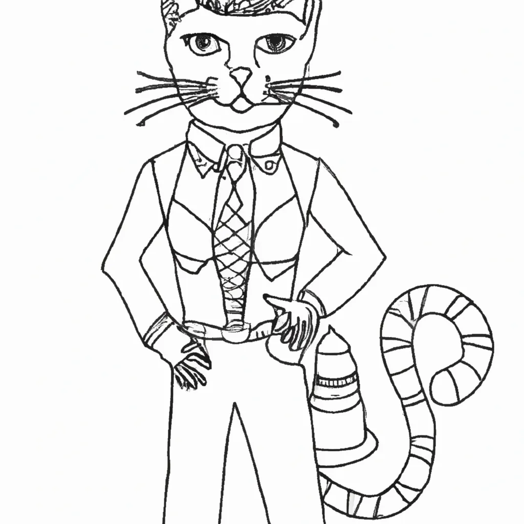 10 Desenhos de Homem Gato para Imprimir e Colorir