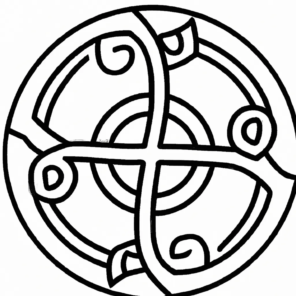 7 Desenhos de Símbolos Adinkra para Imprimir e Colorir