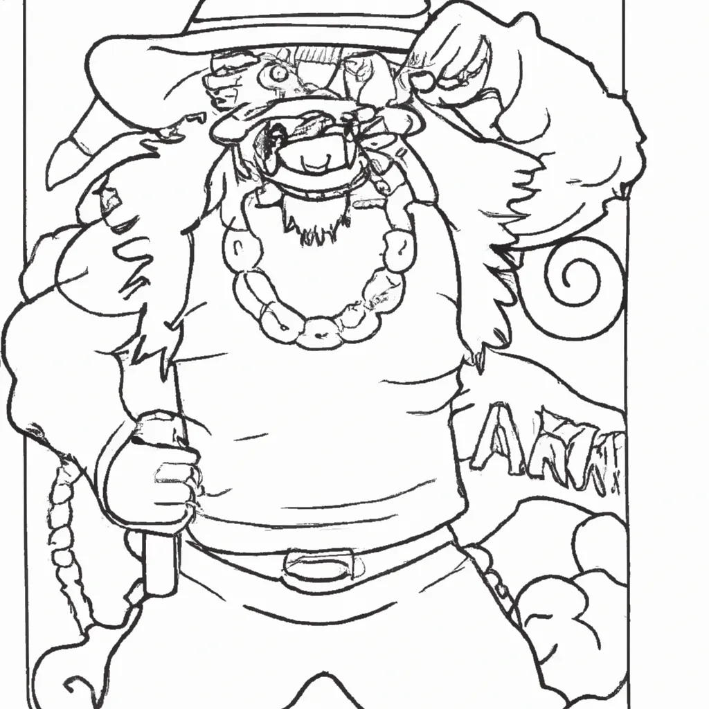 7 Desenhos de Monkey D. Garp para Imprimir e Colorir
