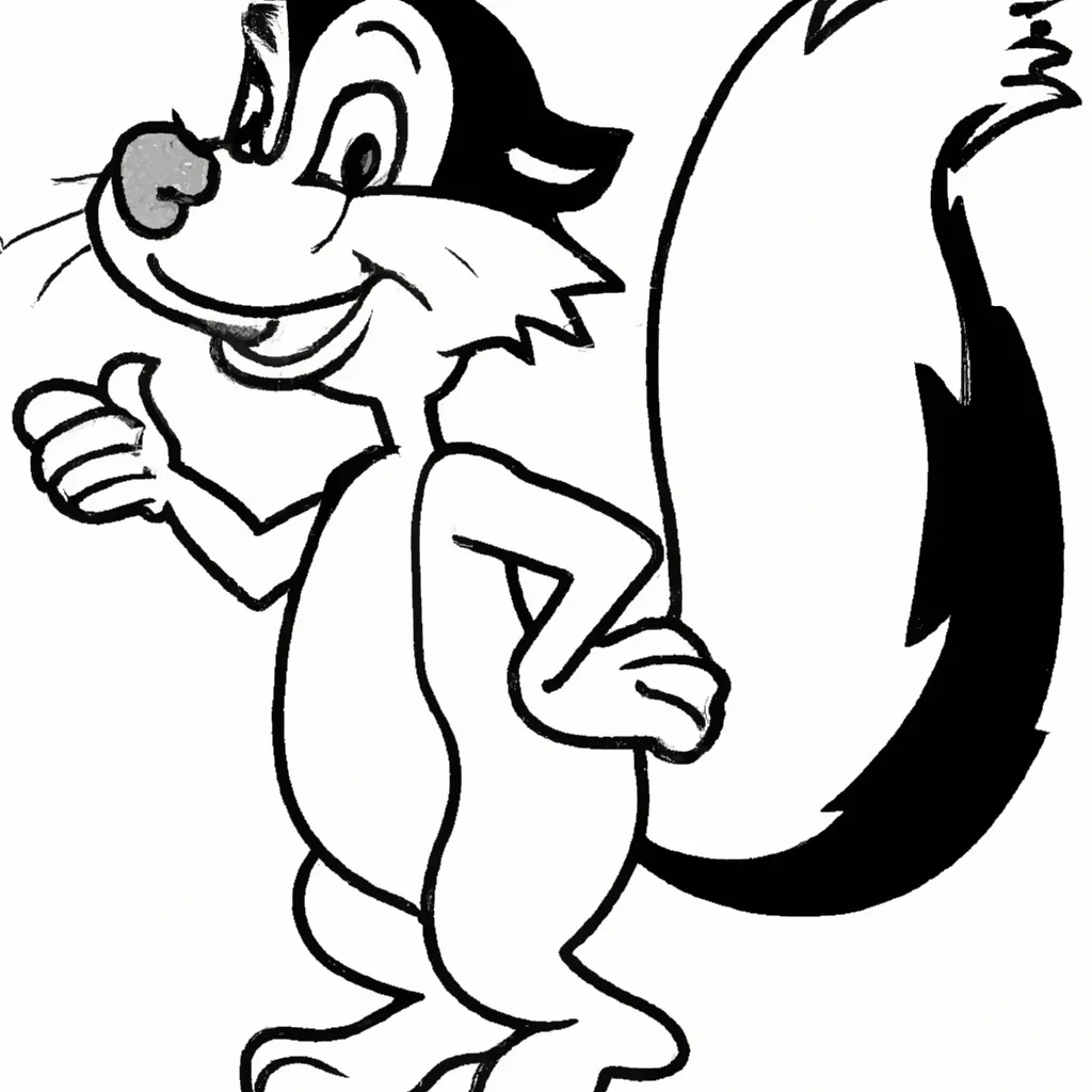 10 Desenhos de Pepé Le Pew para Imprimir e Colorir