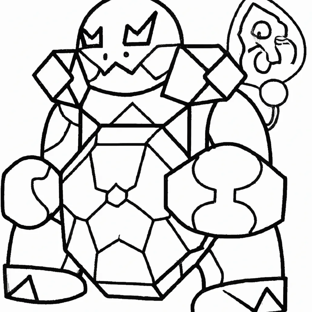 Desenhos de Pokémon Golem para Imprimir e Colorir