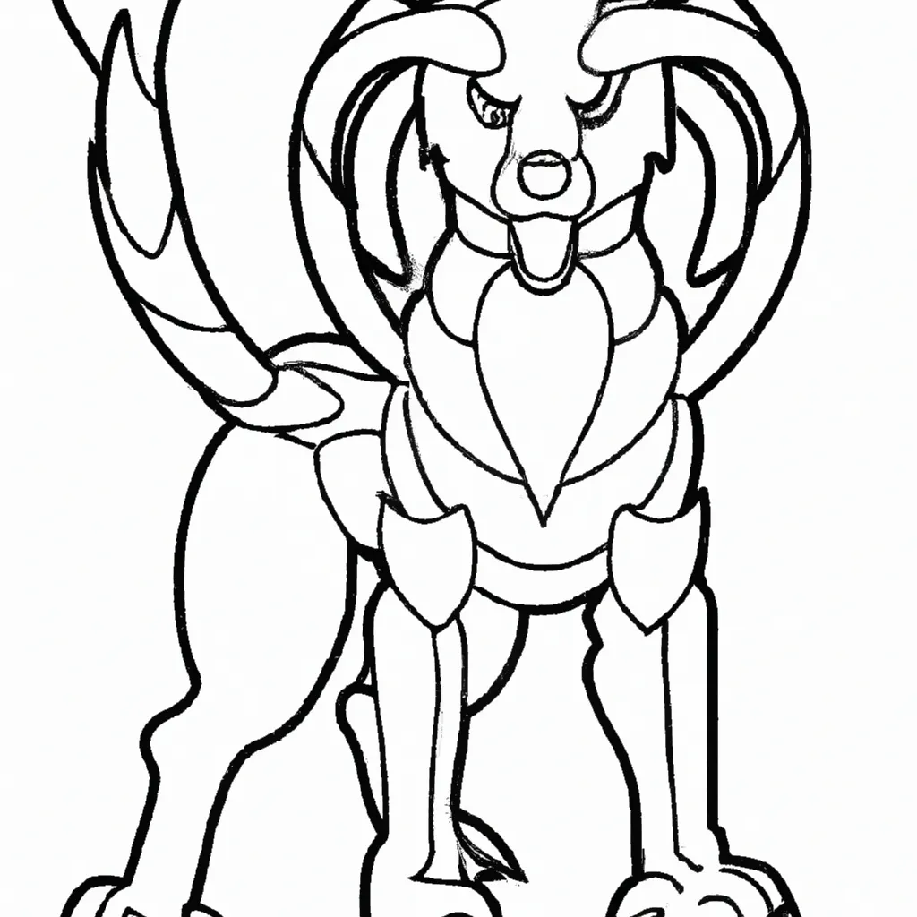 7 Desenhos de Pokémon Houndoom para Imprimir e Colorir