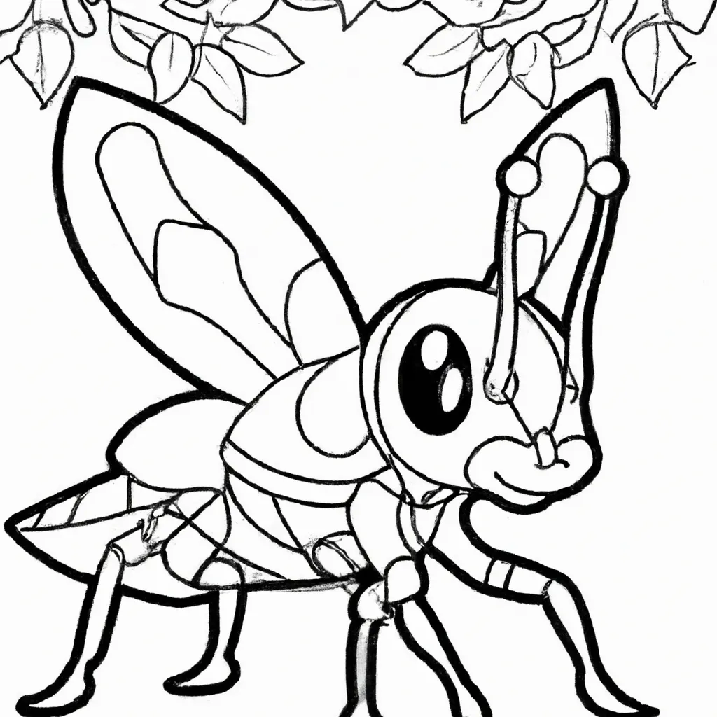 10 Desenhos de Pokémon Inseto para Imprimir e Colorir