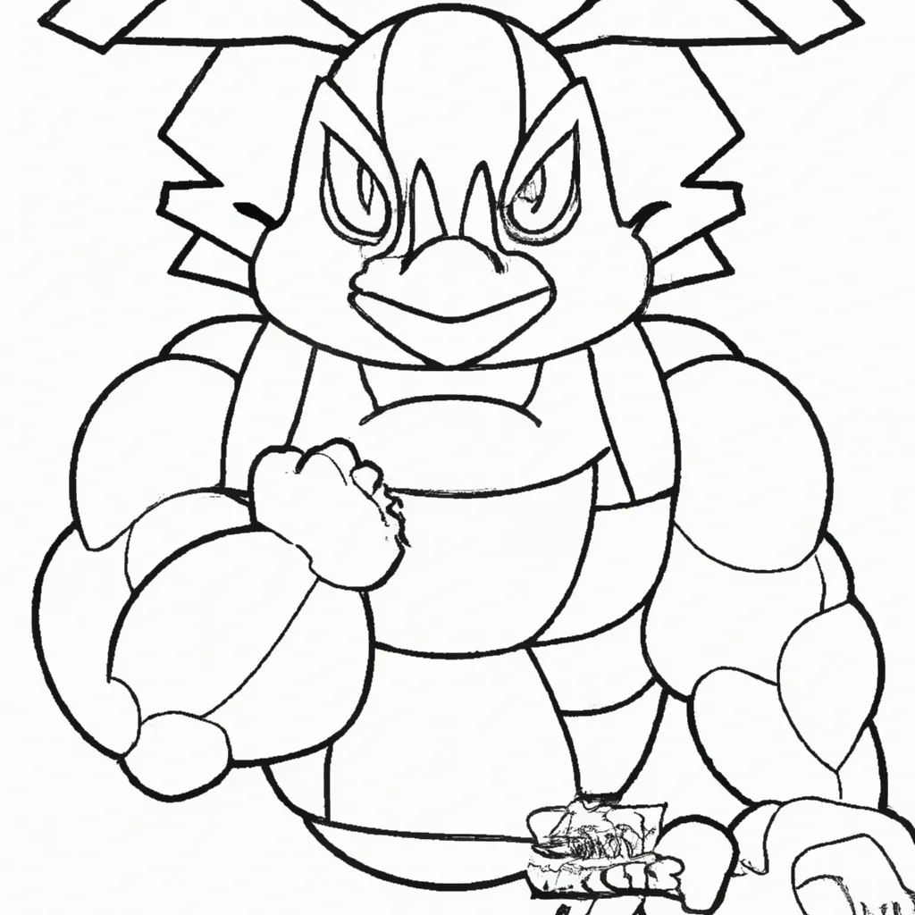 10 Desenhos de Pokémon Machoke para Imprimir e Colorir