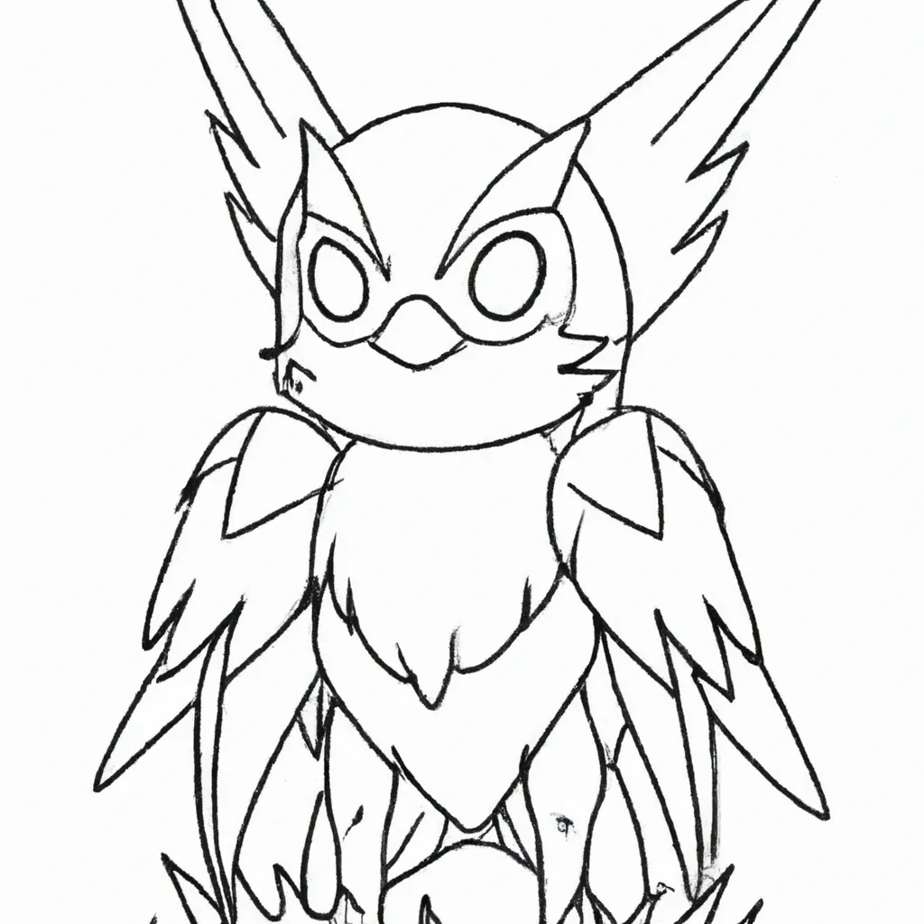 7 Desenhos de Pokémon Noctowl para Imprimir e Colorir