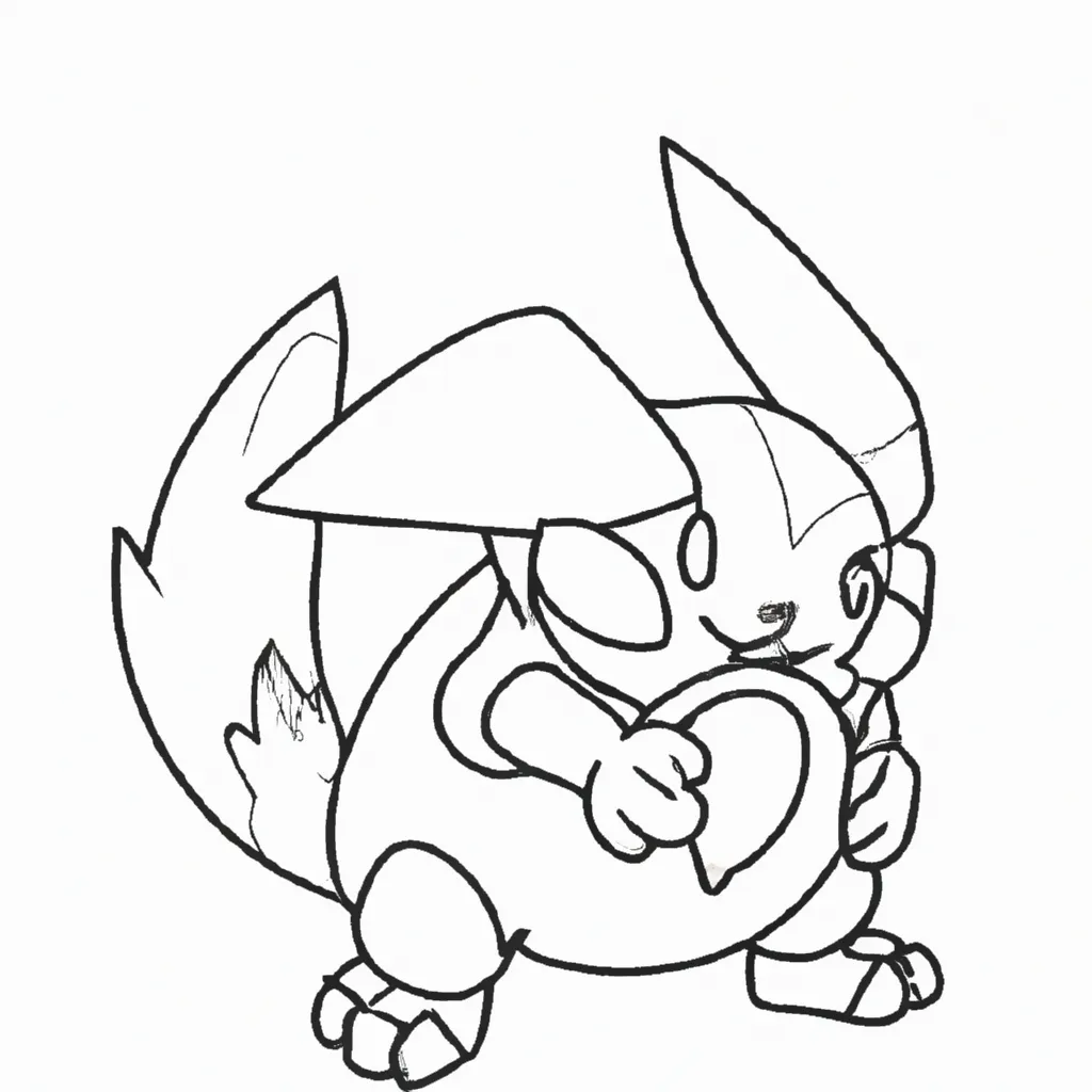 10 Desenhos de Pokémon Raticate para Imprimir e Colorir