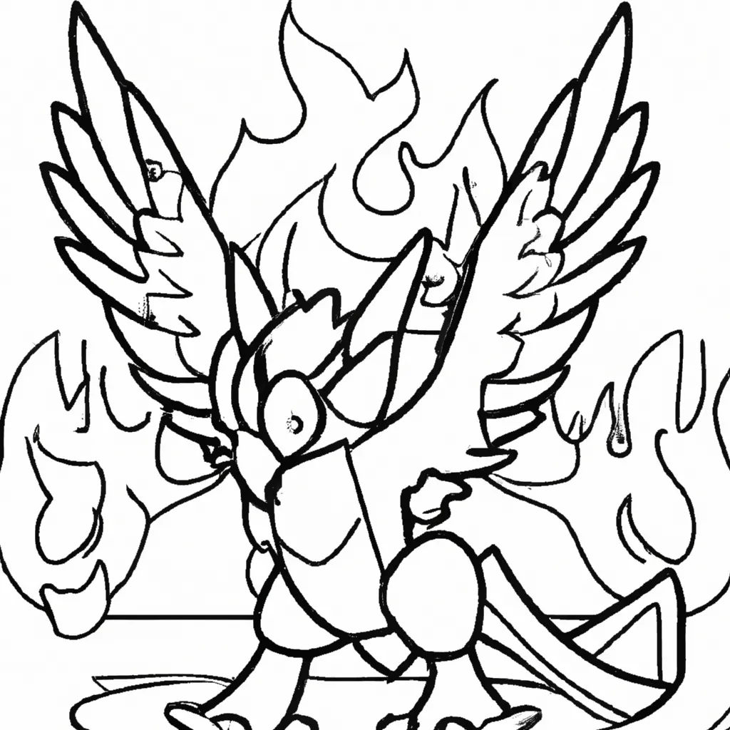 10 Desenhos de Pokémon Talonflame para Imprimir e Colorir