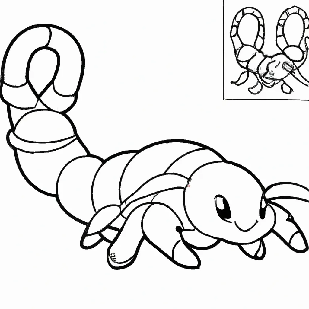 Desenhos de Pokémon Venipede para Imprimir e Colorir
