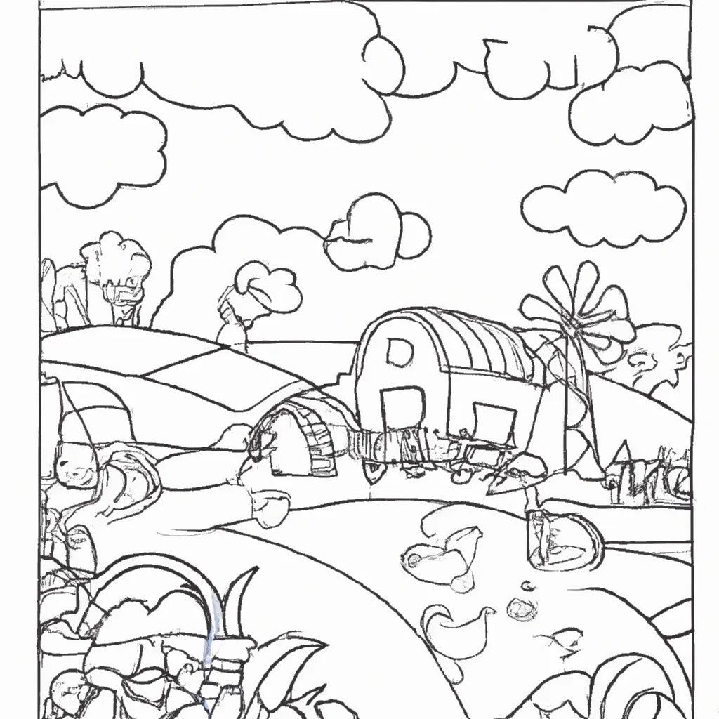 Desenhos da Zona Rural para Imprimir e Colorir