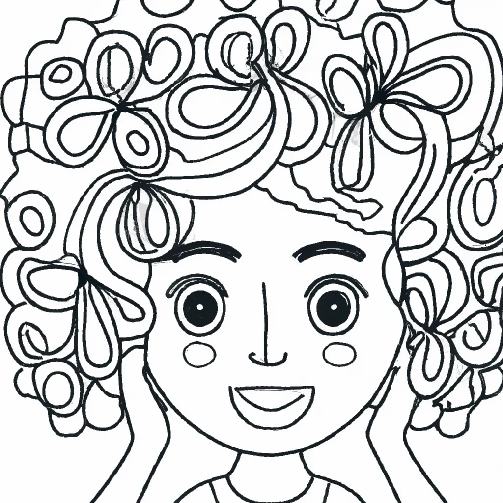 7 Incríveis Desenhos de Cabelo Crespo para Colorir