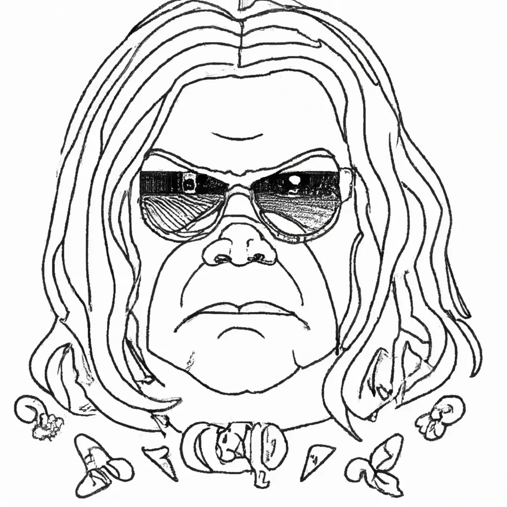 10 Desenhos de Ozzy Osbourne para Imprimir e Colorir
