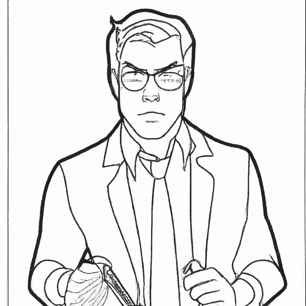 7 Desenhos de Dexter Morgan para Imprimir e Colorir