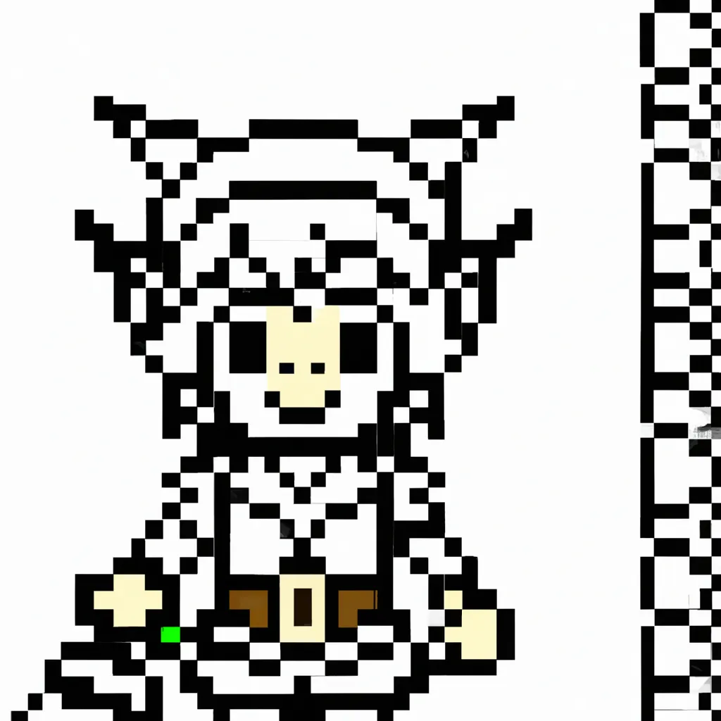 7 Desenhos de Elfos em Pixel Art para Colorir