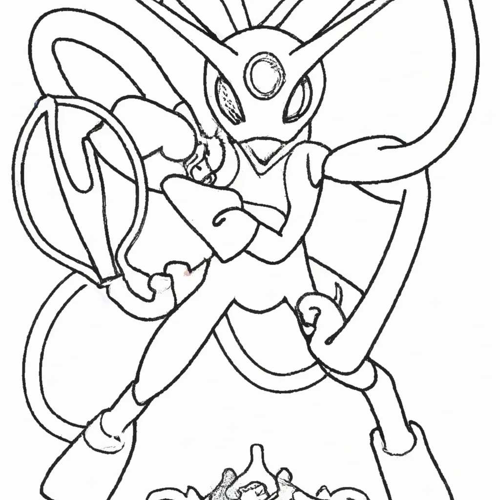 10 Desenhos de Pokémon Deoxys para Imprimir e Colorir
