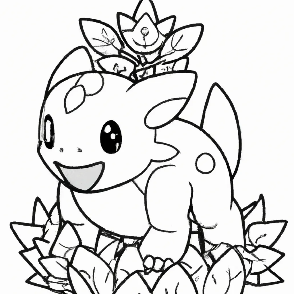 10 Desenhos de Pokémon Ivysaur para Imprimir e Colorir