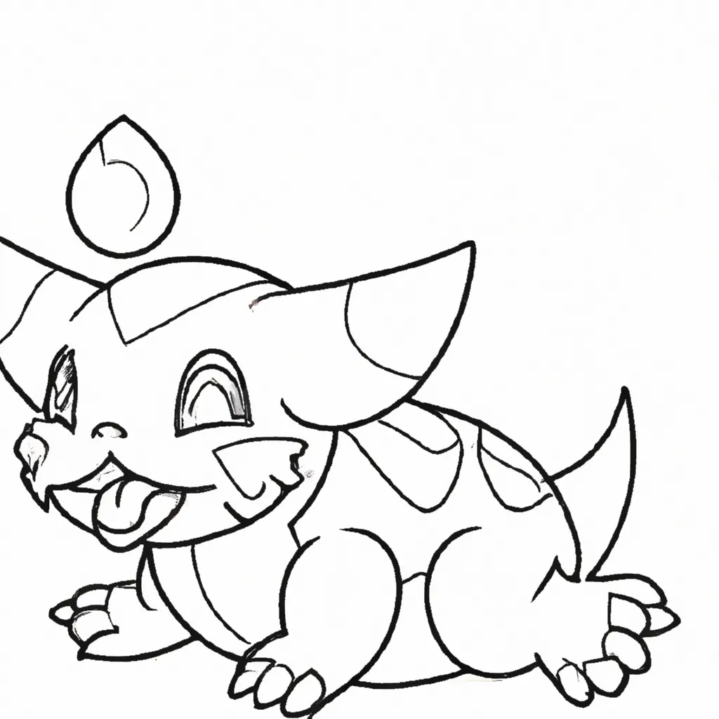 Pokémon Larvitar: Desenhos para Imprimir e Colorir