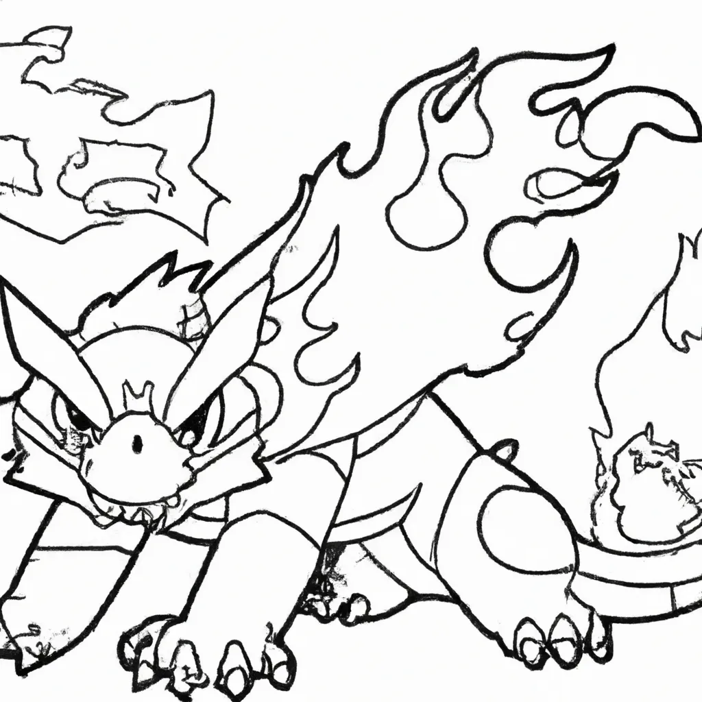 Desenhos de Pokémon Magmar para Imprimir e Colorir