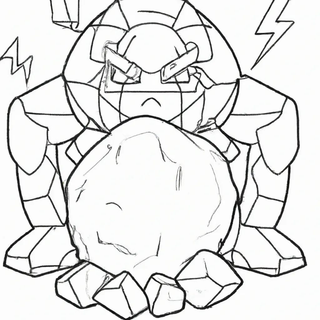 10 Desenhos de Pokémon Regirock para Imprimir e Colorir