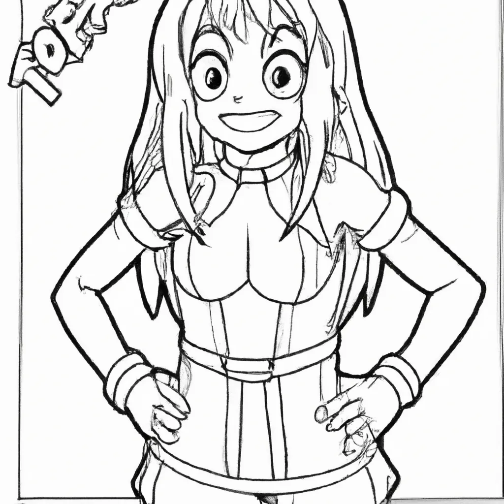 10 Desenhos de Tsuyu Asui para Imprimir e Colorir