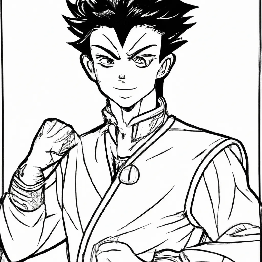 10 Desenhos de Yusuke Urameshi para Imprimir e Colorir