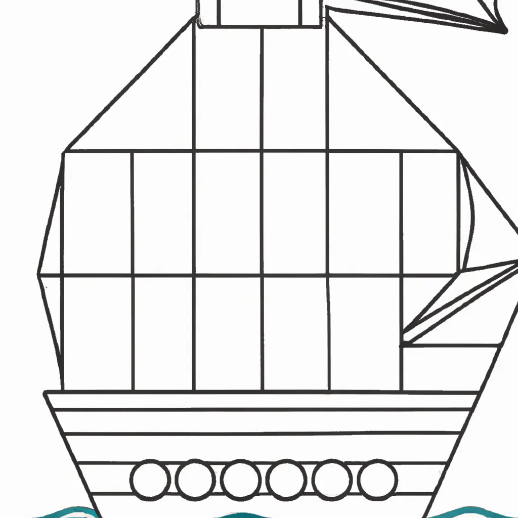 7 Incríveis Desenhos de Barco Tangram para Imprimir e Colorir