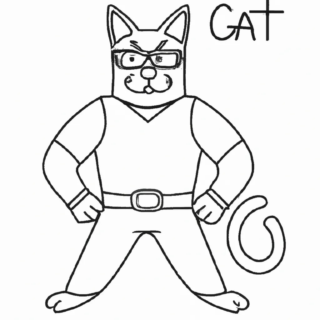 10 Desenhos de Homem Gato para Imprimir e Colorir