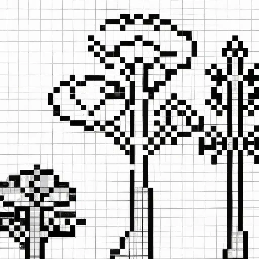 10 Modelos de Árvores em Pixel Art para Imprimir e Colorir