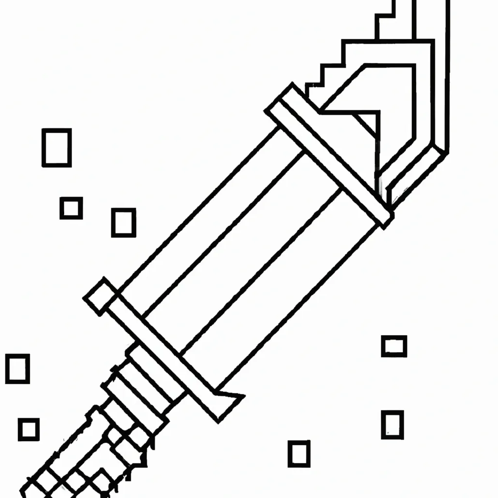 7 Desenhos da Espada do Minecraft para Imprimir e Colorir