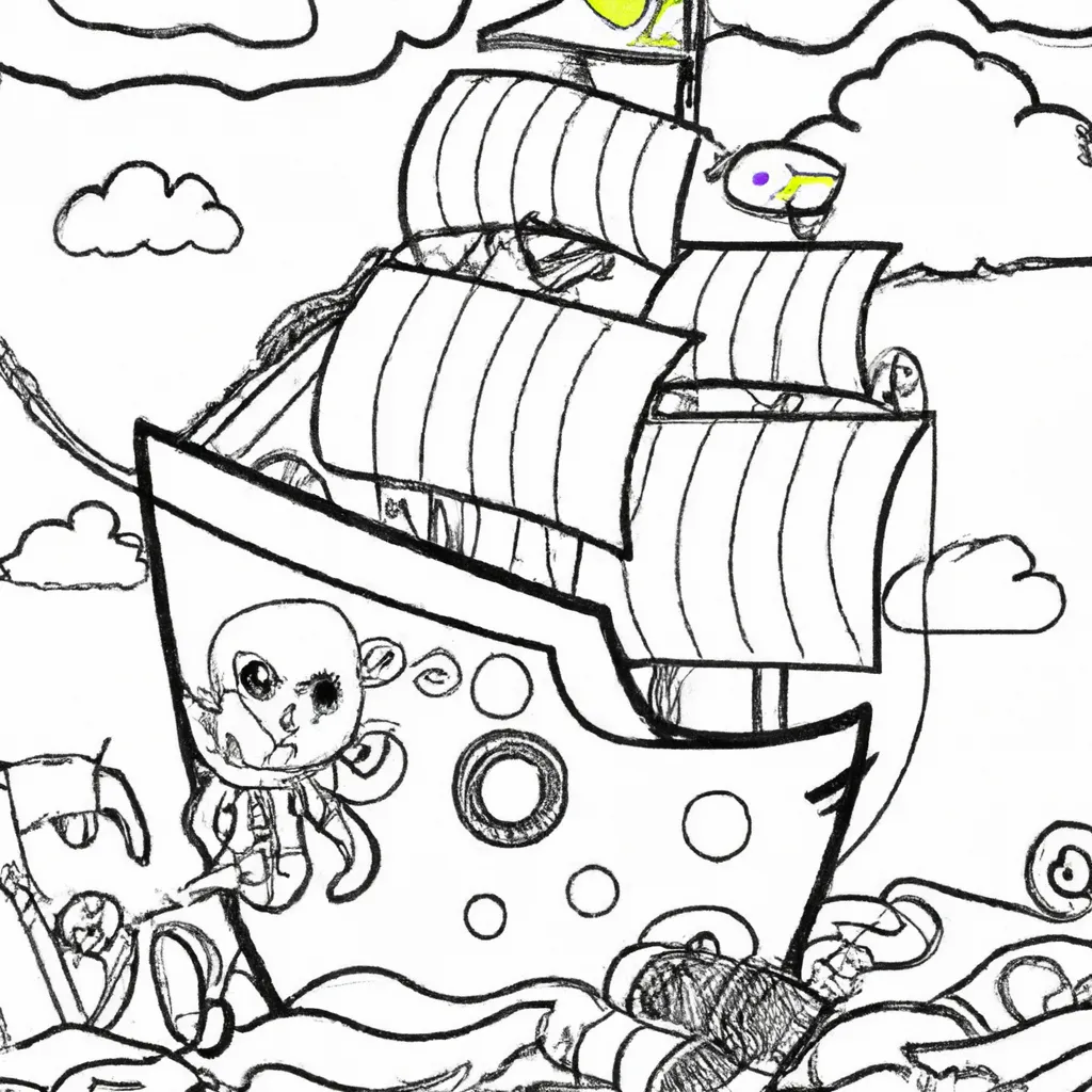 10 Desenhos do Navio Fantasma para Imprimir e Colorir!