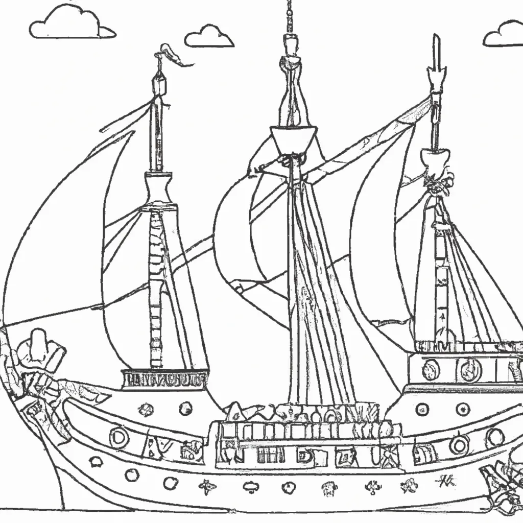 Descubra os Navios de Colombo para Imprimir e Colorir