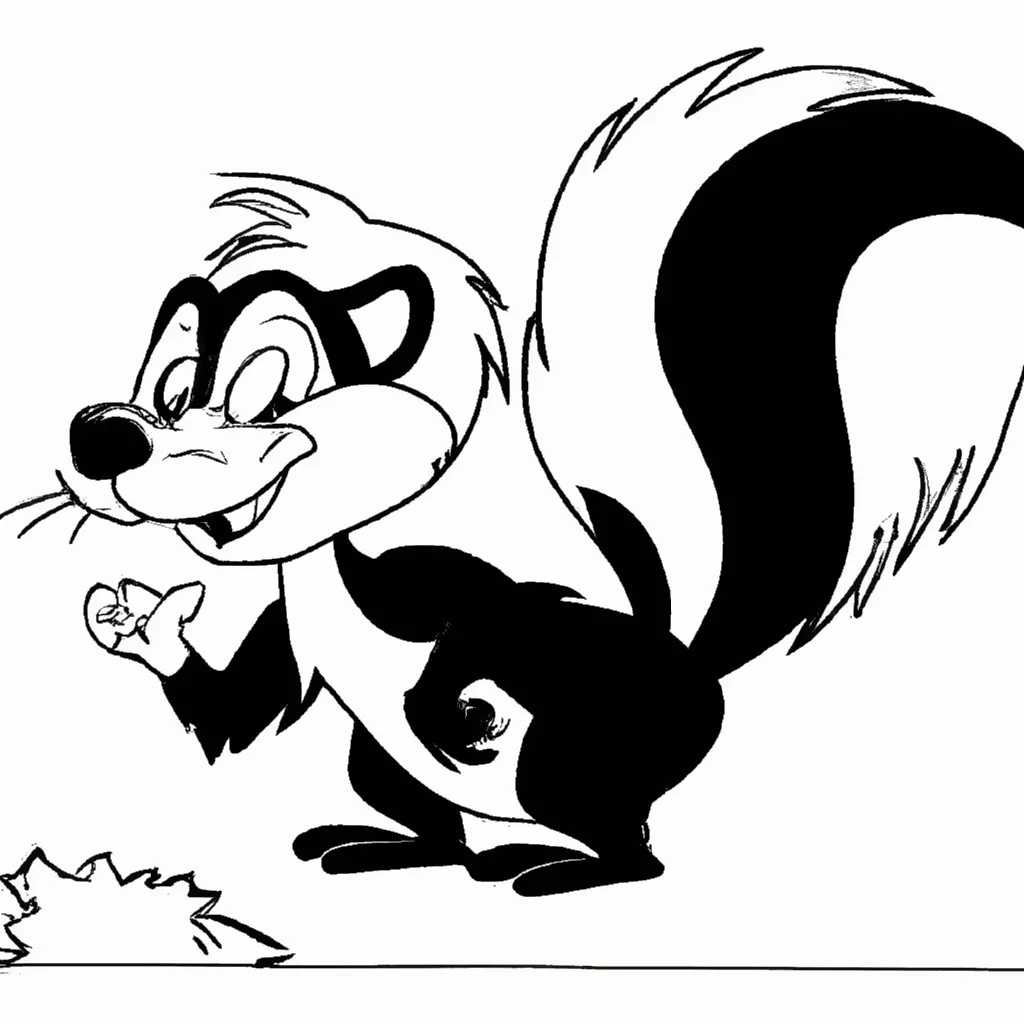 10 Desenhos de Pepé Le Pew para Imprimir e Colorir