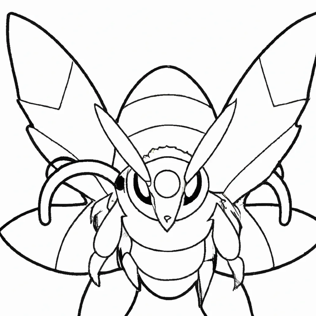 10 Desenhos de Pokémon Beedrill para Imprimir e Colorir