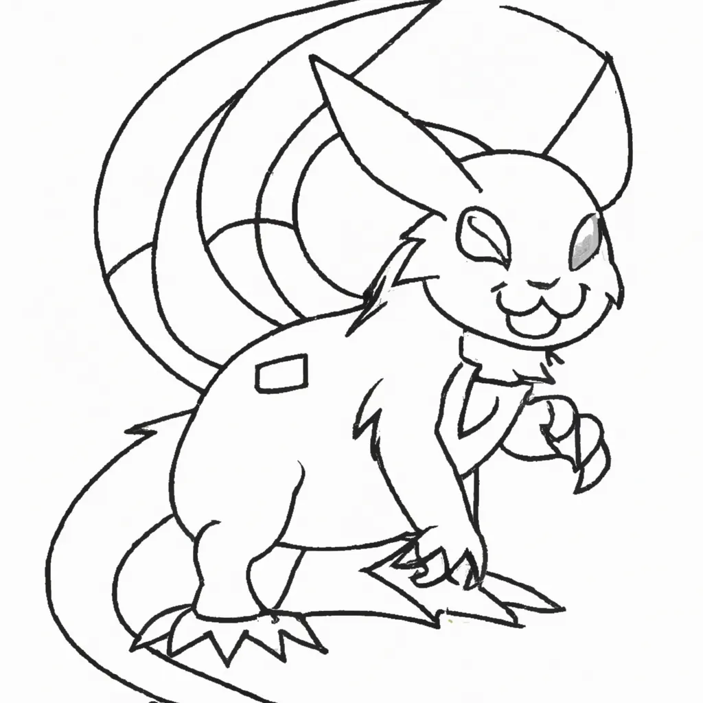 10 Desenhos de Pokémon Raticate para Imprimir e Colorir