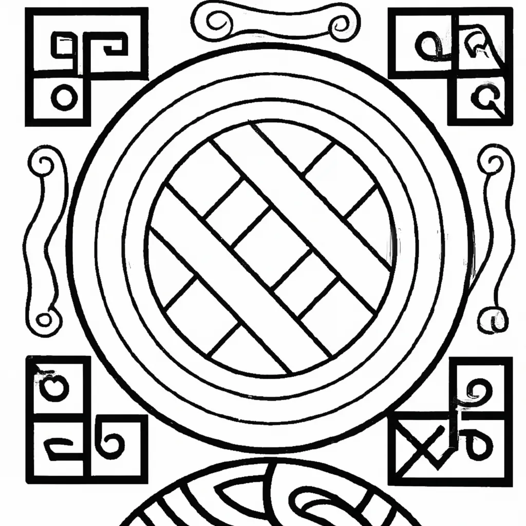 7 Desenhos de Símbolos Adinkra para Imprimir e Colorir