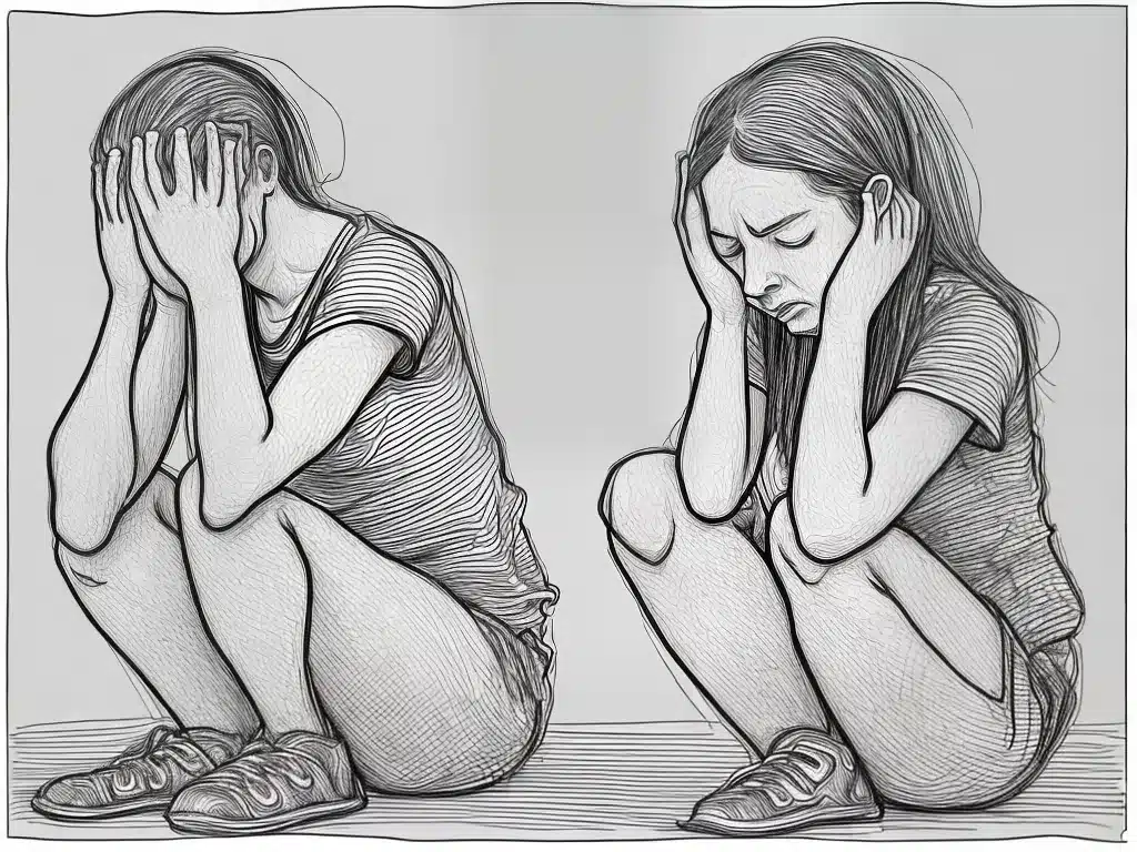 Tristeza em Traços: Desenhos de Pessoas Chorando