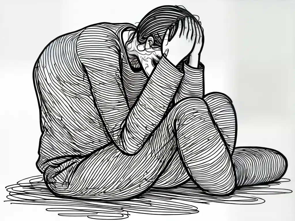 Tristeza em Traços: Desenhos de Pessoas Chorando