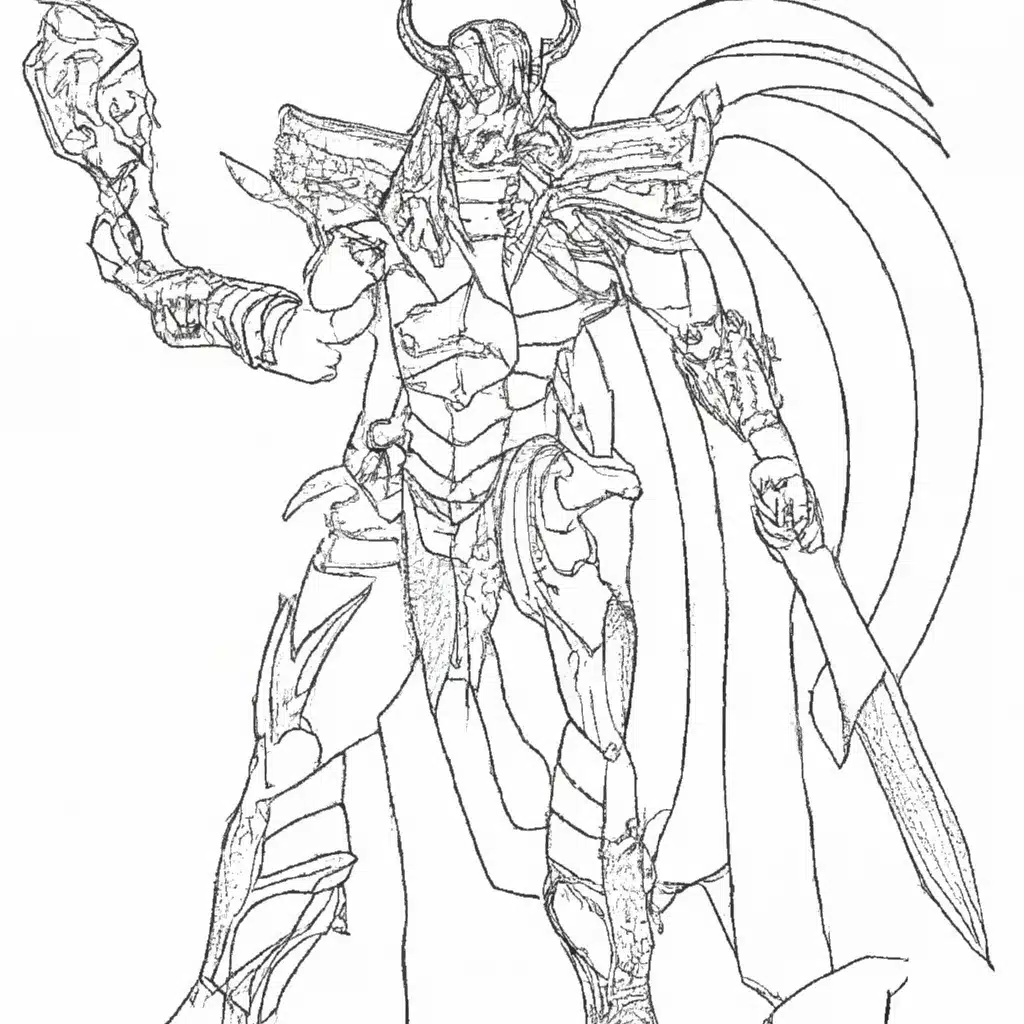 10 Desenhos de Albedo (Overlord) para Imprimir e Colorir